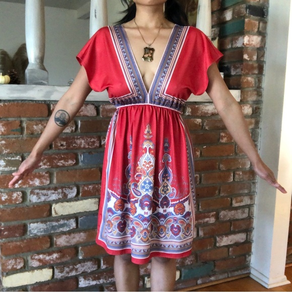 Forever 21 | Dresses | Y2k Forever 2 Mallcore Paisley Garden Picnic ...